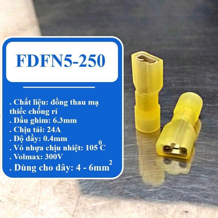 Đầu cos ghim dẹp đực cái cao cấp KST bằng đồng bấm nối dây điện FDFN ...