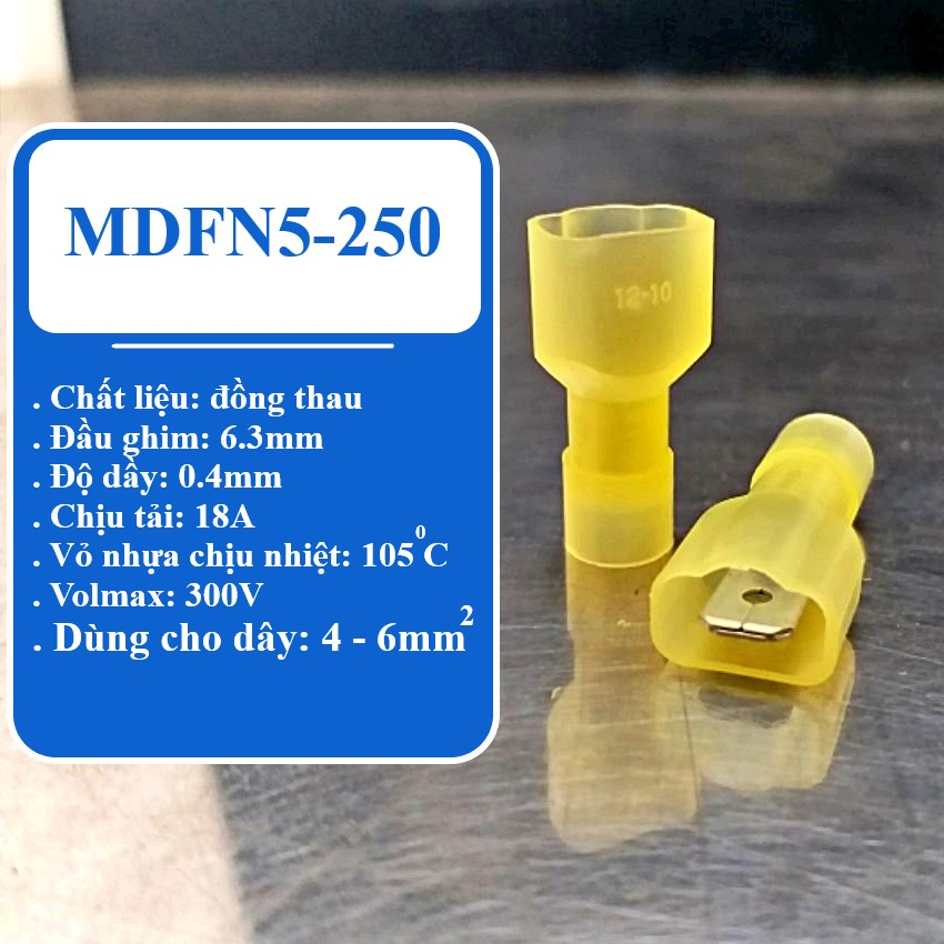 Đầu cos ghim dẹp đực cái cao cấp KST bằng đồng bấm nối dây điện FDFN MDFN | Shopee Việt Nam