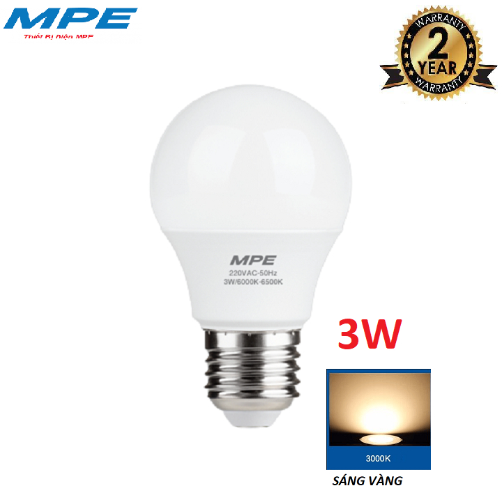 Bóng đèn led MPE các loại 3W, 5W, 7W, 9W, 12W, 15W đui E27 sáng trắng hoặc vàng | Shopee Việt Nam