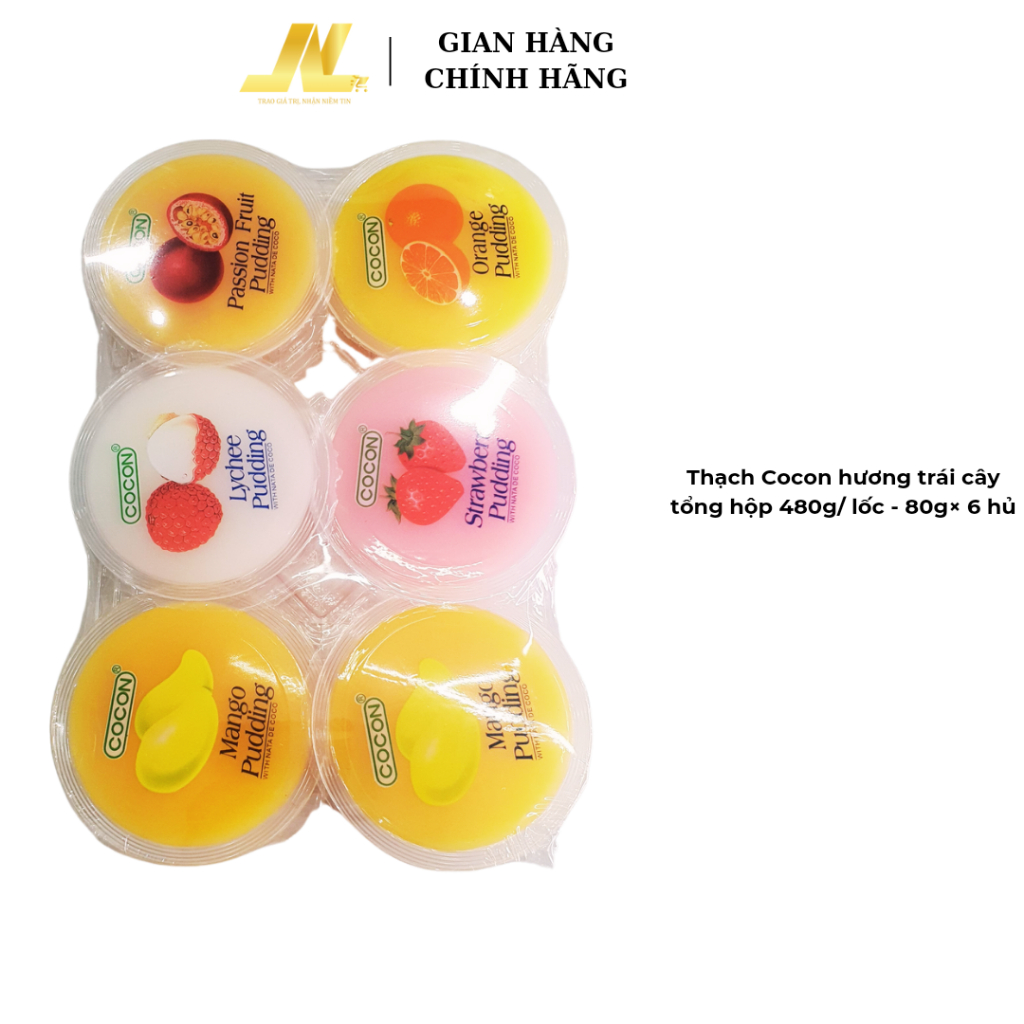 Thạch Cocon Hương Trái Cây Tổng Hợp 480g- Lốc 6 Hủ ( 80g x6 hủ) | Shopee Việt Nam