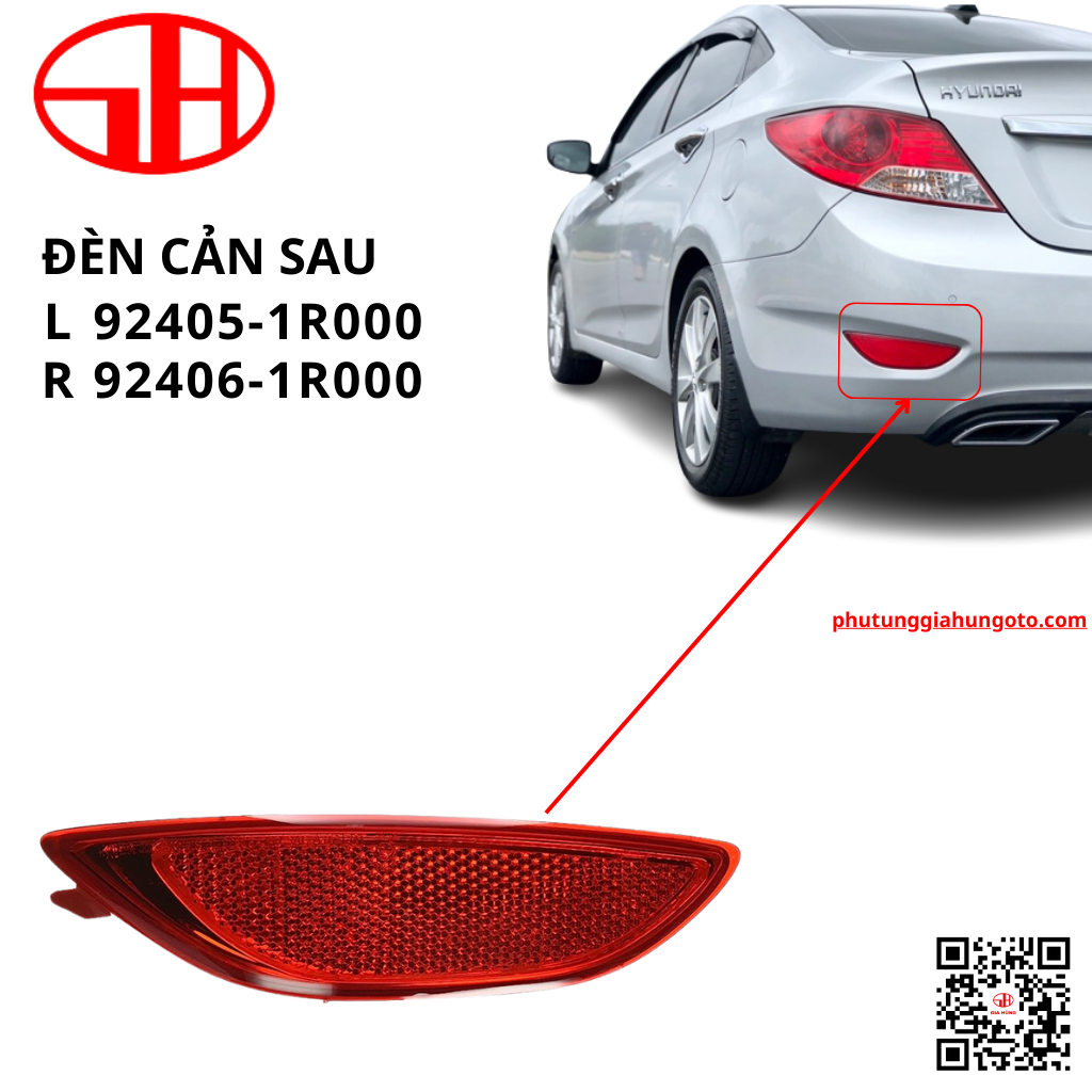 đèn cản sau, đèn lùi của xe ô tô ACCENT 2011-2015 (92405-1R000/92406 ...