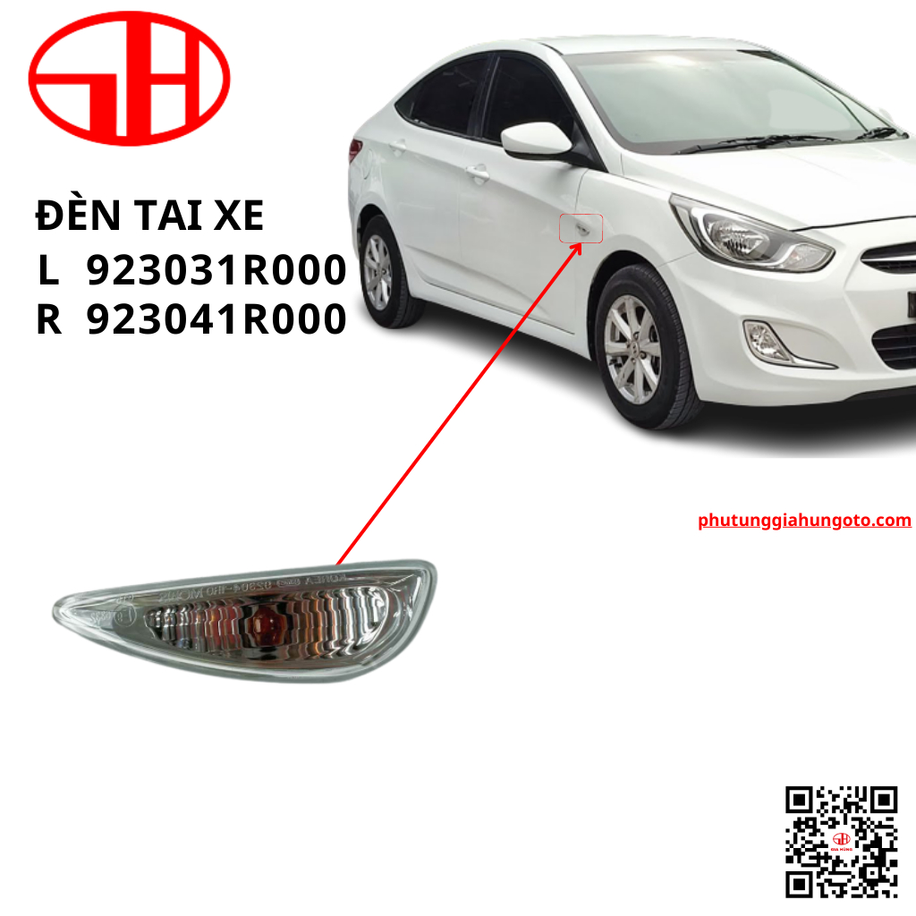 đèn tai xe cho ô tô ACCENT 2011-2016 (923031R000 - 923041R000) | Shopee ...