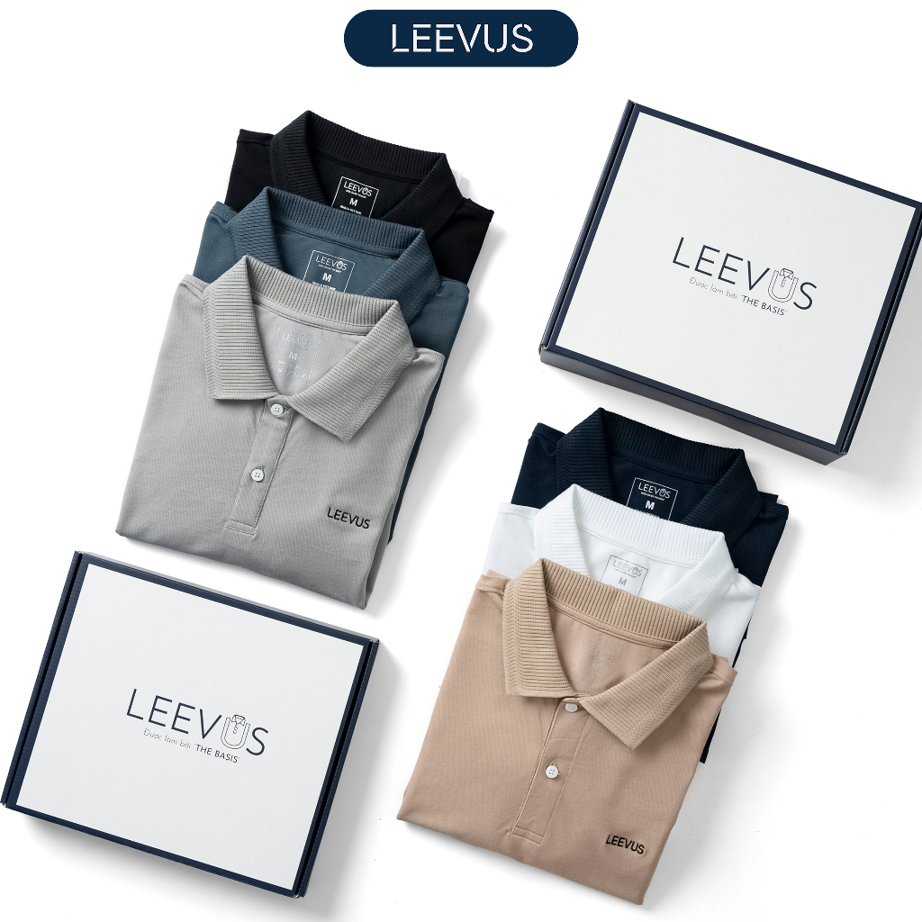 [TẶNG HỘP CHO ĐƠN TỪ 499K] Áo Polo nam có cổ DASA LEEVUS BASIC, bo cổ ...