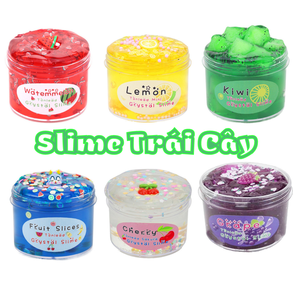 Slime Trái Cây Pha Lê Cao Cấp, Chất Nhờn Ma Quái Slam Nhiều Màu Hương ...