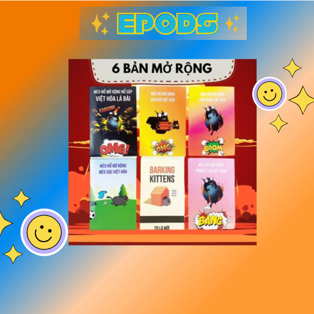 Combo Mèo Nổ - Full Bản Mèo Nổ Mở Rộng (Tiếng Việt) - Boardgame Exploding Kittens | Shopee Việt Nam