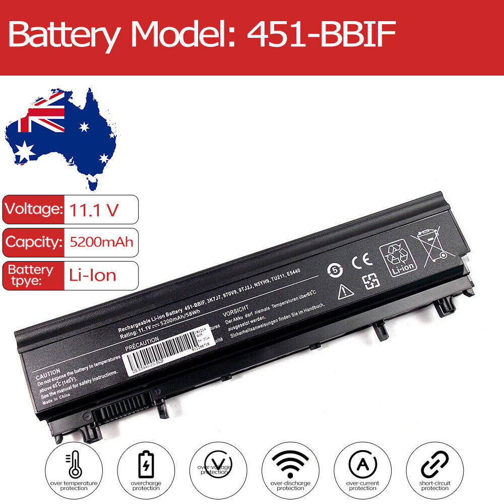 PIN 451-BBIF Battery for Dell Latitude 14 E5440 (5440-2969),14 (E5440 ...