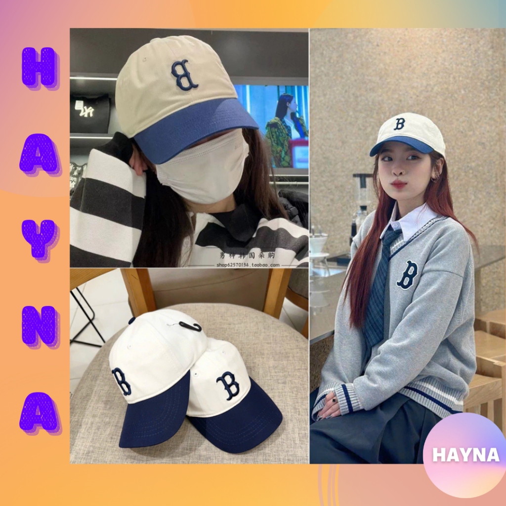 Mũ lưỡi trai thêu chữ B phối màu thời trang Hàn Quốc, M08 | Shopee Việt Nam