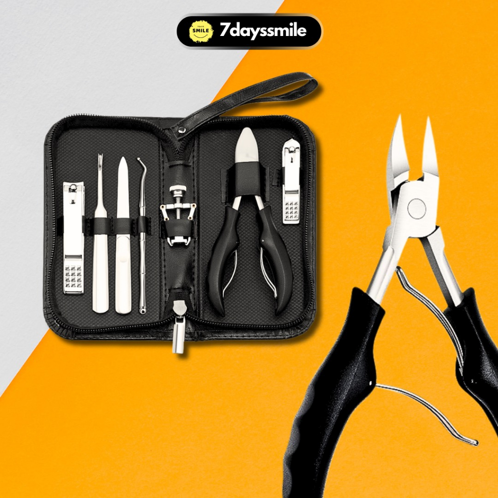 Bộ Kềm Nhặt Da - Kìm Bấm Móng Tay Bao Da 7Days Smile Cao Cấp - Kèm 7 Phụ Kiện Tiện Lợi | Shopee ...