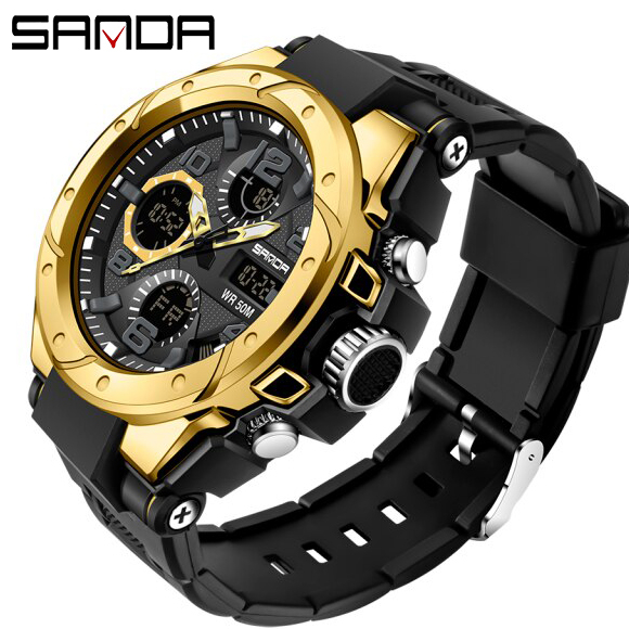 Đồng Hồ Thể Thao Nam SANDA 6008 Thủy Quân Lục Chiến , Cho Bơi Lội, Có Báo Thức, Bấm Giờ, Đèn ...