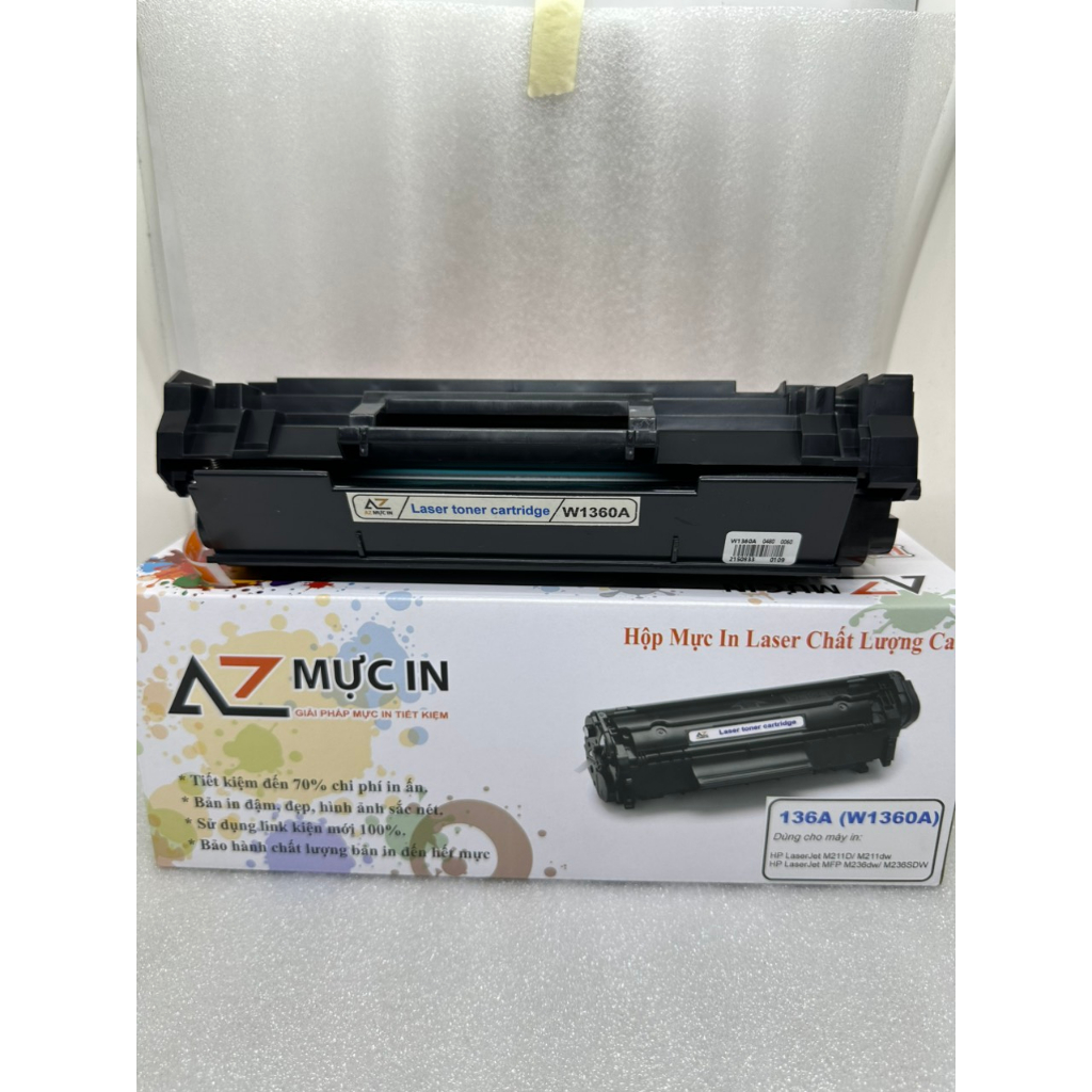 Hộp mực 136A CÓ CHÍP LaserJet Toner Cartridge (W1360A) - dùng cho máy ...