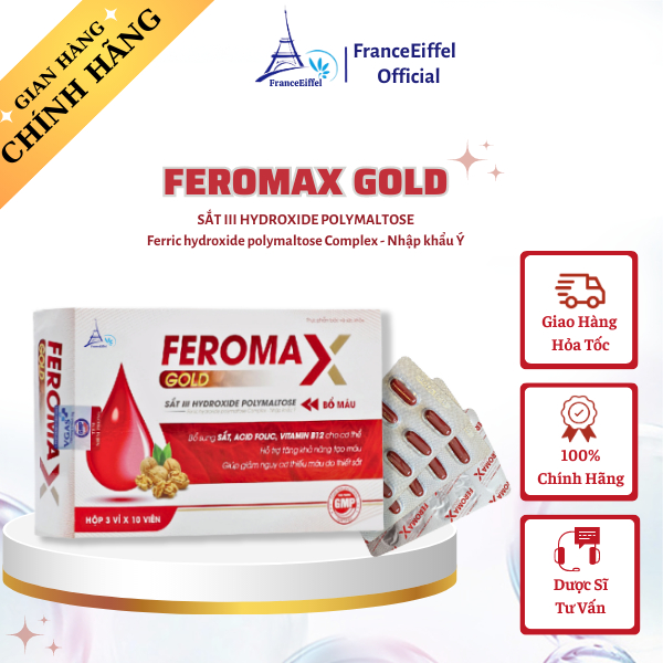 Viên Uống Bổ Sung Sắt Feromax Gold - IMOCHILD Hộp 30 Viên | Shopee Việt Nam