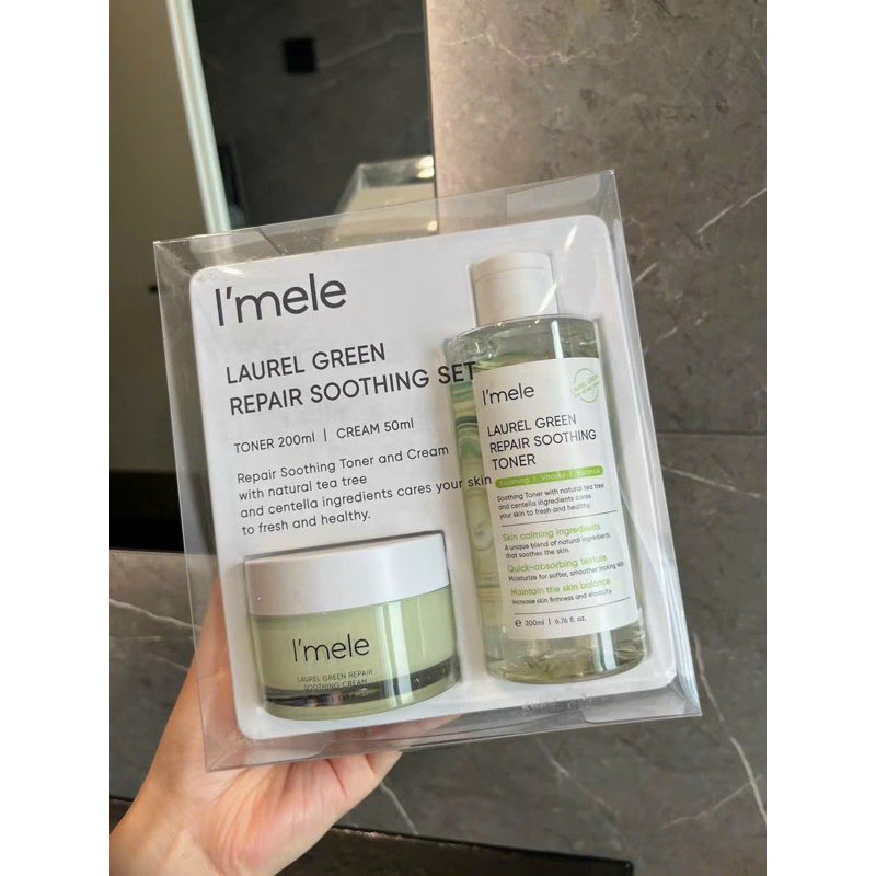 (Chính hãng) l’MELE Set nước hoa hồng và kem dưỡng làm dịu da I'mele ...