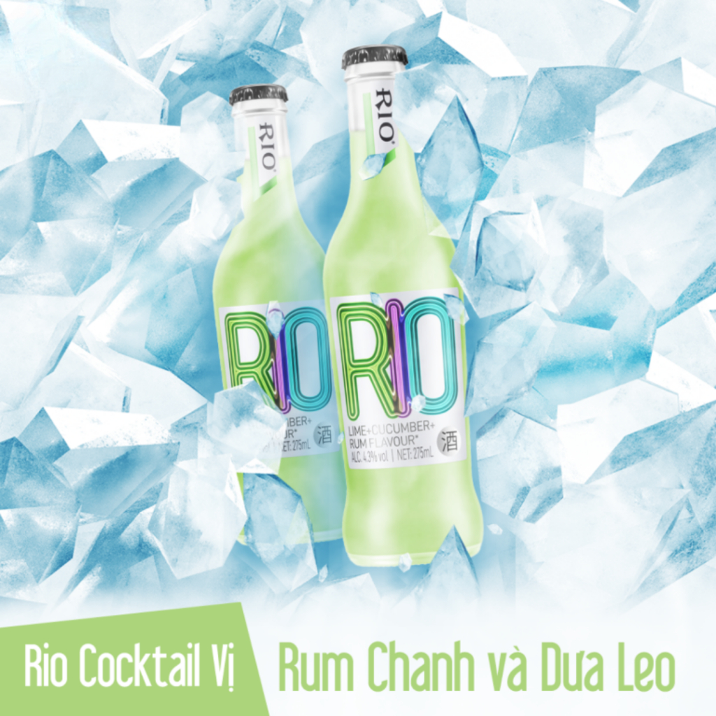 Nước trái cây lên men Rio Cocktail vị Rum chanh và dưa leo chai 275ml ...