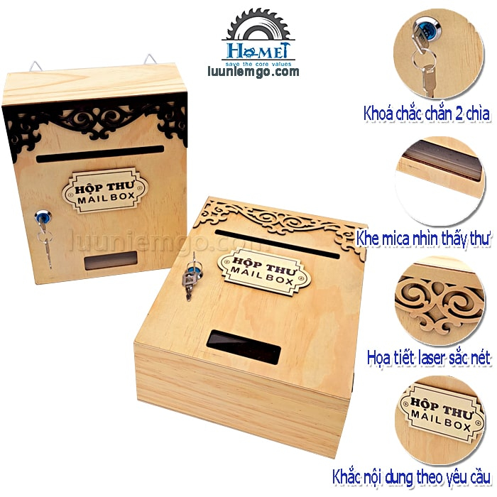 Hòm Thư Góp Ý - Hộp Thư Góp Ý Bằng Gỗ Trang Trí Nhà Cửa ( HAMET_HTGY ...
