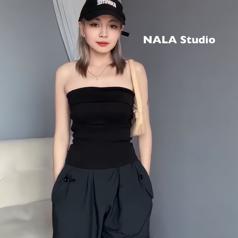 Áo ống cúp ngực form dài thun gân co giãn có mút croptop NALA Studio | Shopee Việt Nam