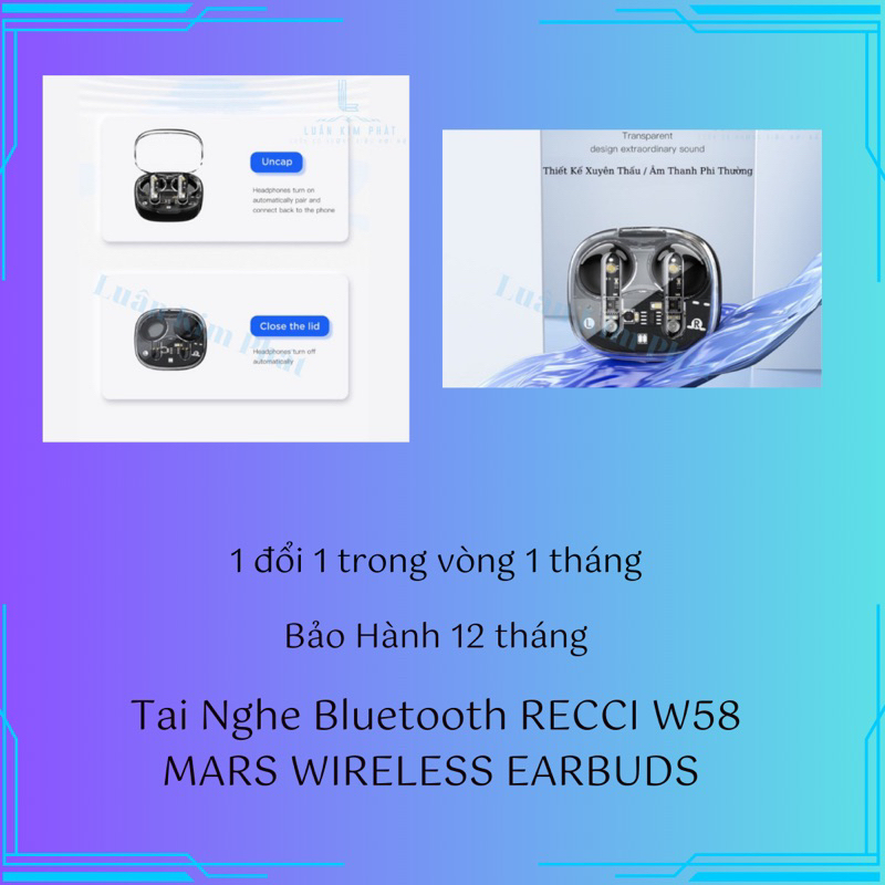 Tai Nghe Bluetooth RECCI W58 MARS WIRELESS EARBUDS | Shopee Việt Nam