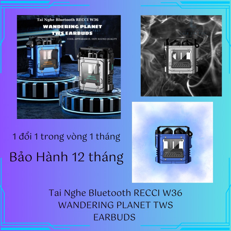 Tai Nghe Bluetooth RECCI W36 WANDERING PLANET TWS EARBUDS | Shopee Việt Nam