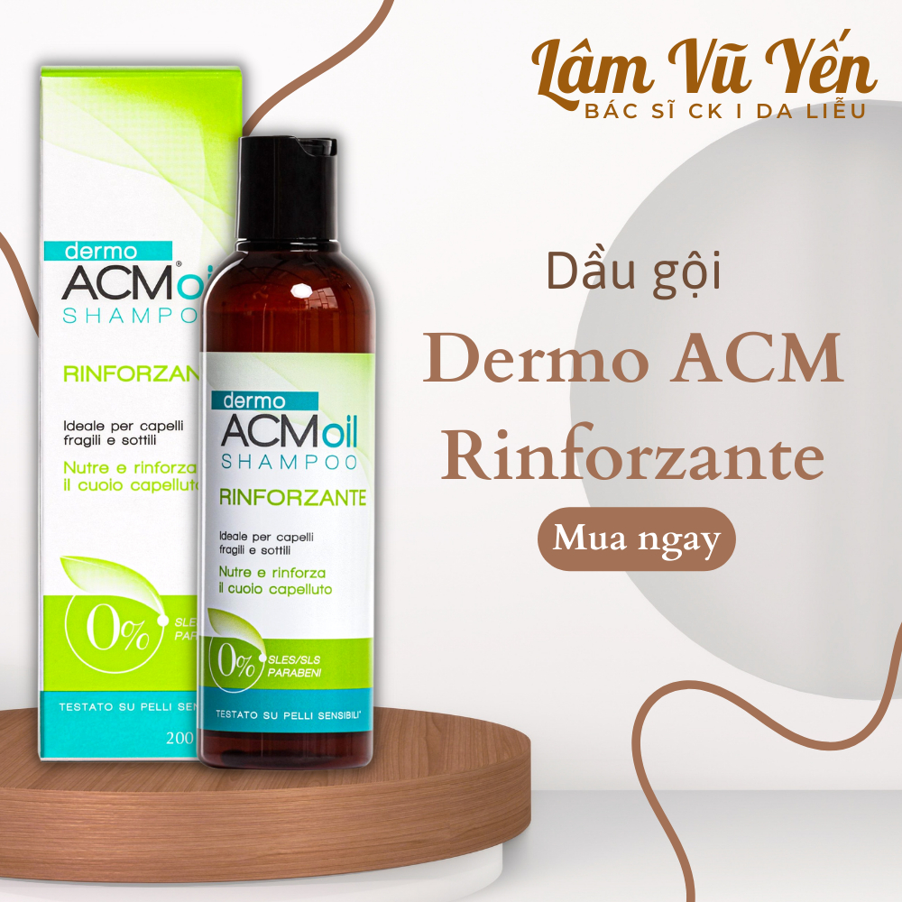 (NHẬP KHẨU CHÍNH HÃNG) Dầu gội DERMO ACM Rinforzante chống rụng tóc ...