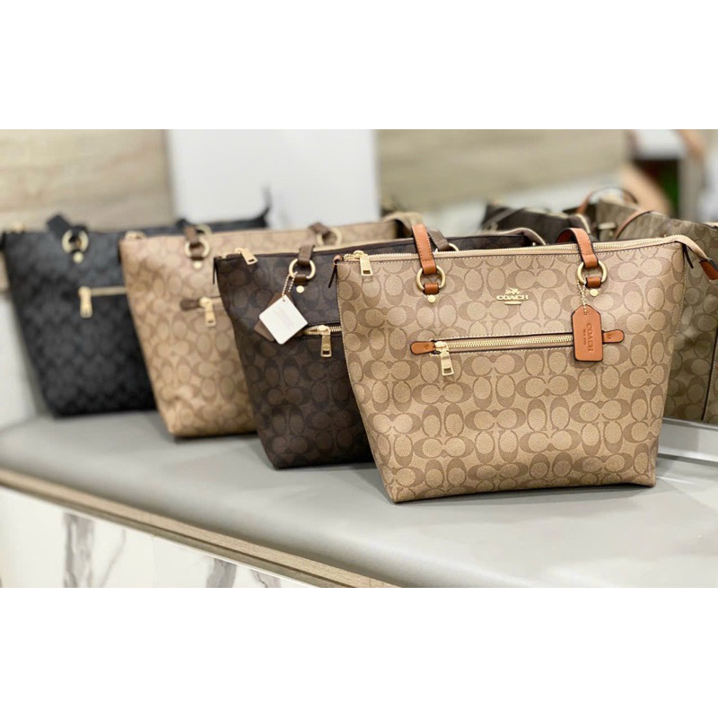 Túi tote đeo vai coach dáng neverfull có khoá kéo miệng | Shopee Việt Nam
