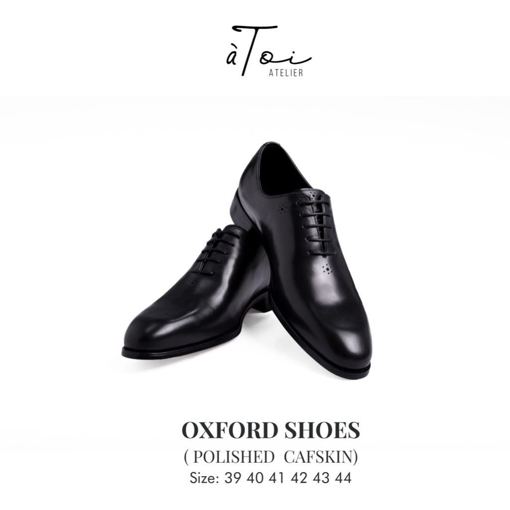 GIÀY DA LÌ NAM CAO CẤP FORMAL BLACK OXFORD - CHÍNH HÃNG | Shopee Việt Nam