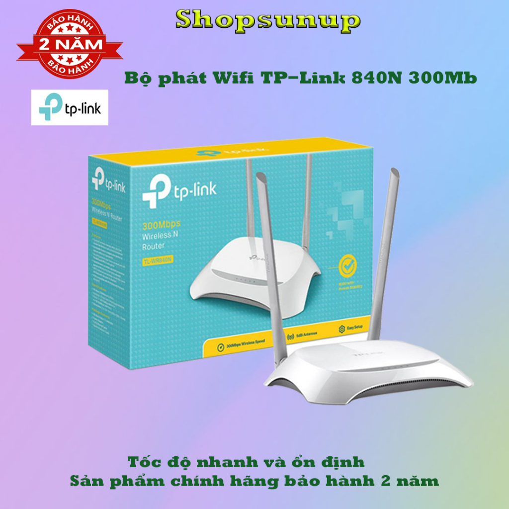 Bộ phát Wifi TP-Link 840N 300Mb - Chính hãng BH 24 tháng NP | Shopee ...