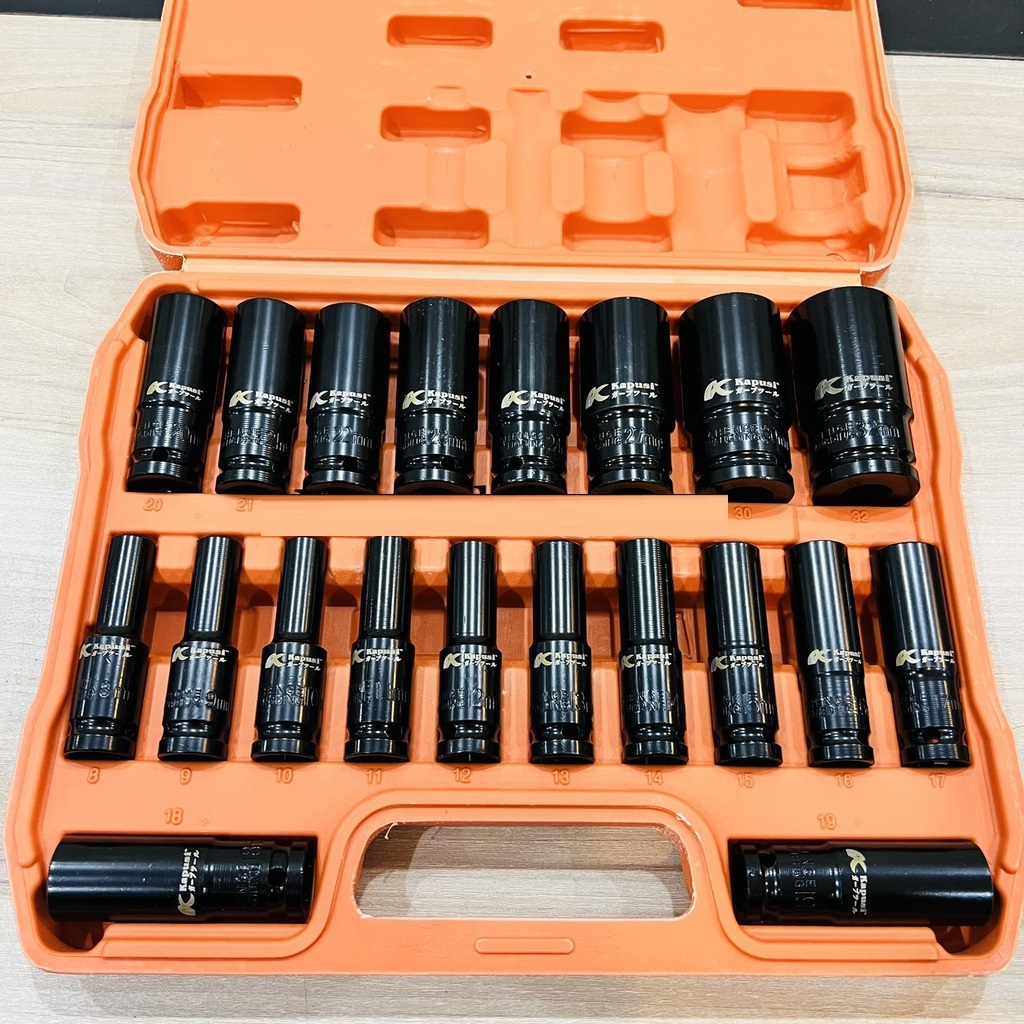Bộ Tuýp đầu khẩu mở Bulong 1/2 Inch đen dài 20 chi tiết kích thước từ ...