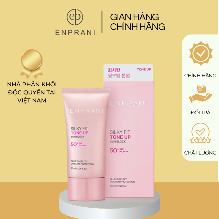 Kem Chống Nắng Nâng Tone Enprani Silky Fit Tone Up Sun Block SPF50+ PA ...
