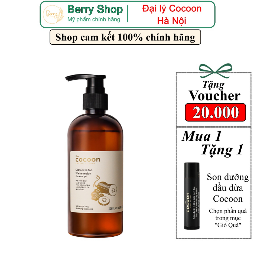 Sữa tắm bí đao Cocoon 300ml dành cho da dầu mụn | Shopee Việt Nam