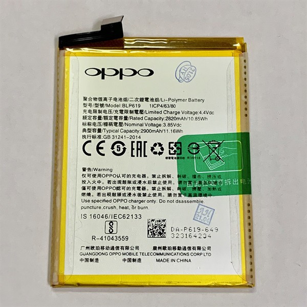 Pin zin Oppo A39 / A57 / Neo 9S (BLP619) 2900mAH - bao test, bảo hành 1 ...