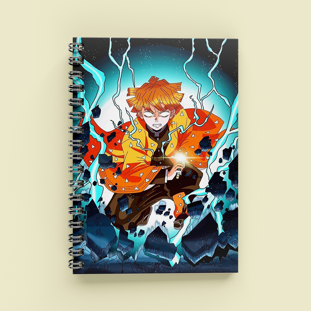 Sổ Tay Anime Zenitsu Kimetsu no Yaiba A5 Lò Xo 120 Trang Kẻ Ngang Sức ...