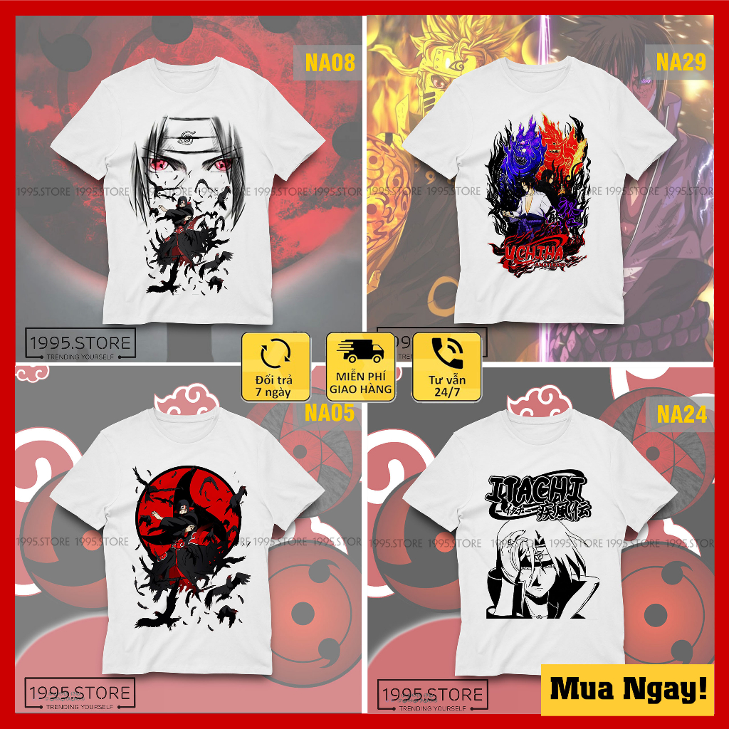Áo Anime, Áo Naruto in hình Uchiha Itachi áo trắng mẫu mới nhất, áo ...