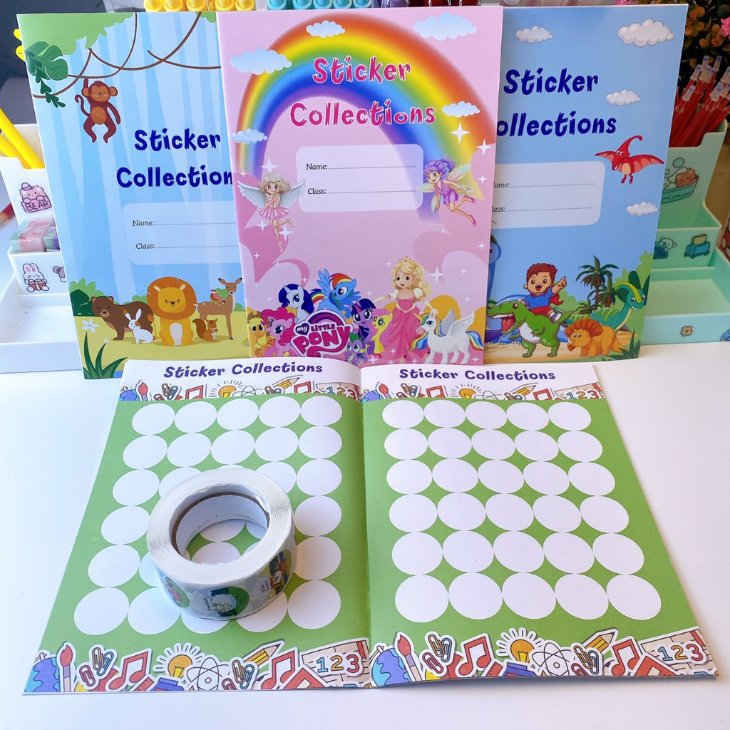 Sổ dán sticker khen thưởng cho học sinh, đồ dùng học tập giáo cụ dạy ...