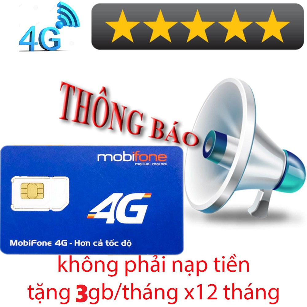 Sim Mobifone 4G Tốc Độ Cao MDT255 Tặng 3Gb/tháng Sử Dụng Khuyến Mãi 12 ...