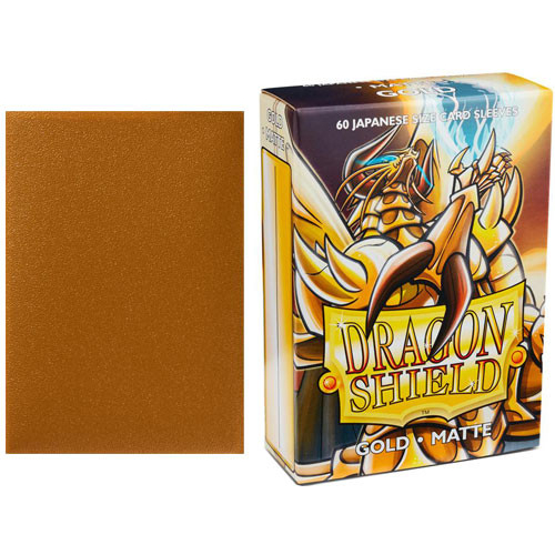 Phụ kiện Card Game Sleeve Dragon Shield Gold matte - Japanese 60pcs ...