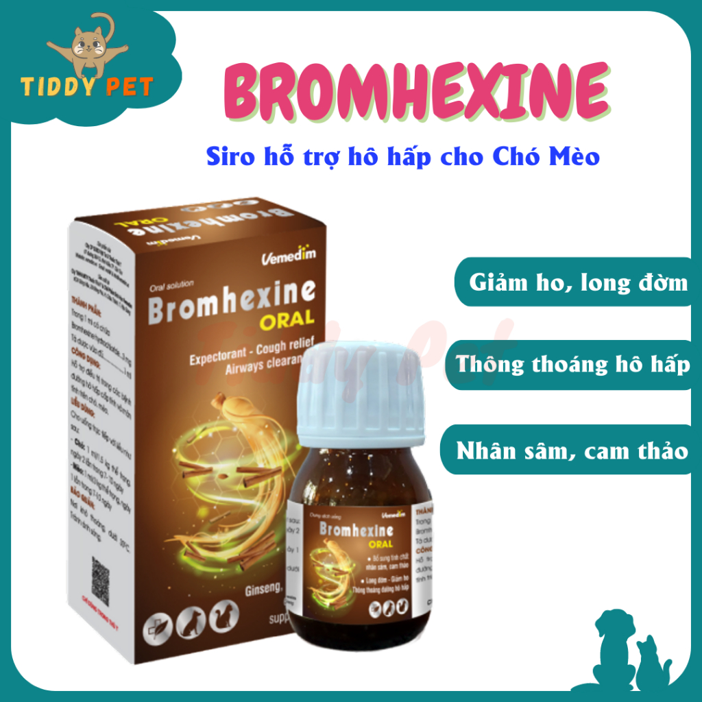 Bromhexine Oral - Giúp Giảm Ho, Long Đờm, Thông Thoáng Đường Hô Hấp Cho ...