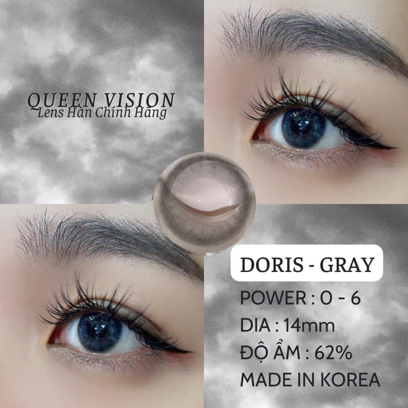 Kính áp tròng Doris-gray không độ và cận 1-6 độ ( giá 1 chiếc) | Shopee ...