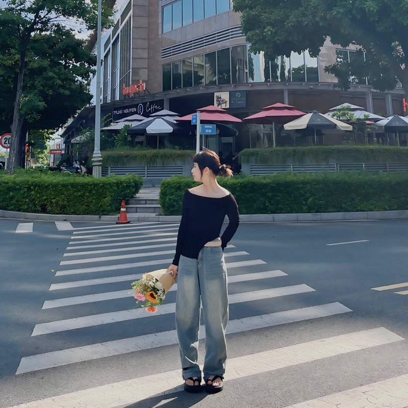 Jensss basic ống xuông màu vintage | Shopee Việt Nam