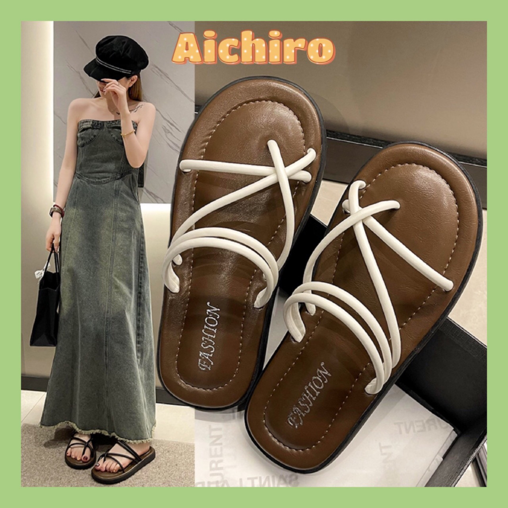 Dép kẹp ngón nữ dây mảnh, dép xỏ ngón nữ đế bệt hàng QC full box mới ...