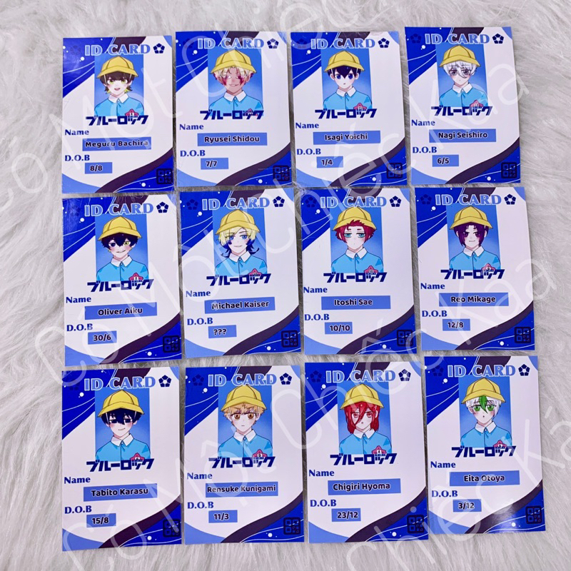 Card ID Blue Lock | Card artist Blue Lock | ID Photo Anime Blue Lock ...