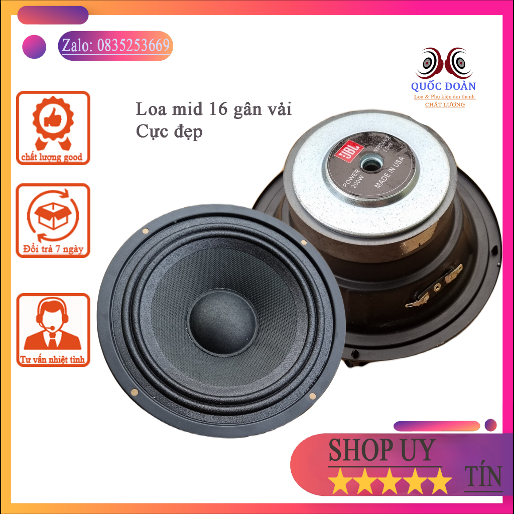 Củ loa mid 16 gân vải cực đẹp loa lời ( trung kín) trợ lời loa kéo loa full cho anh em | Shopee ...