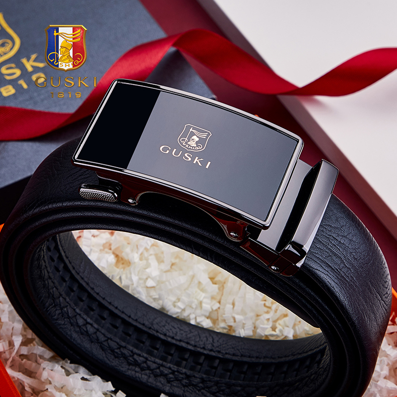 Dây lưng nam cao cấp da bò Guski,dây nịt nam da thật GK04D | Shopee ...