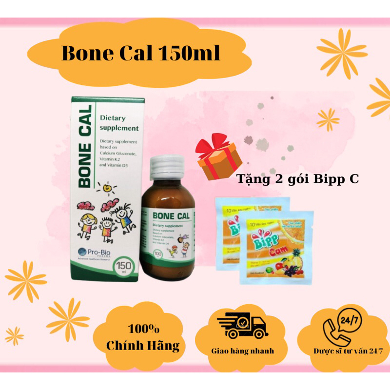 [Chính Hãng] Canxi Hữu cơ BONE CAL 150ml, bổ sung Canxi, Vitamin D3-K2 ...