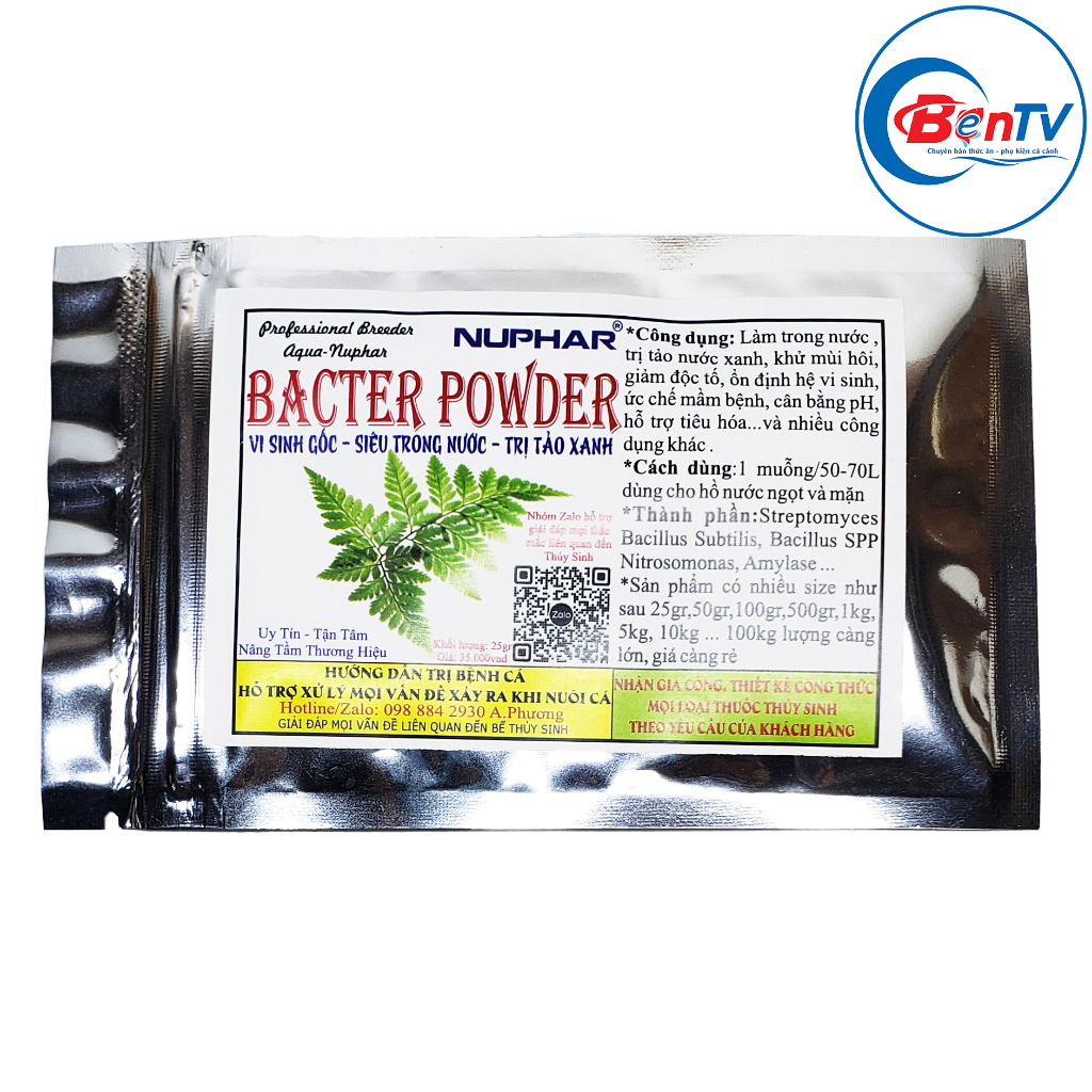 Vi sinh xử lý nước tảo xanh bể cá cảnh BACKTER POWEDER | Shopee Việt Nam