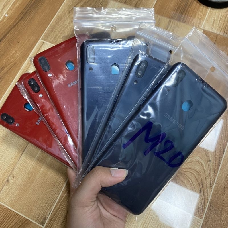 Vỏ samsung M20 có khay sim khung sườn kính camera | Shopee Việt Nam
