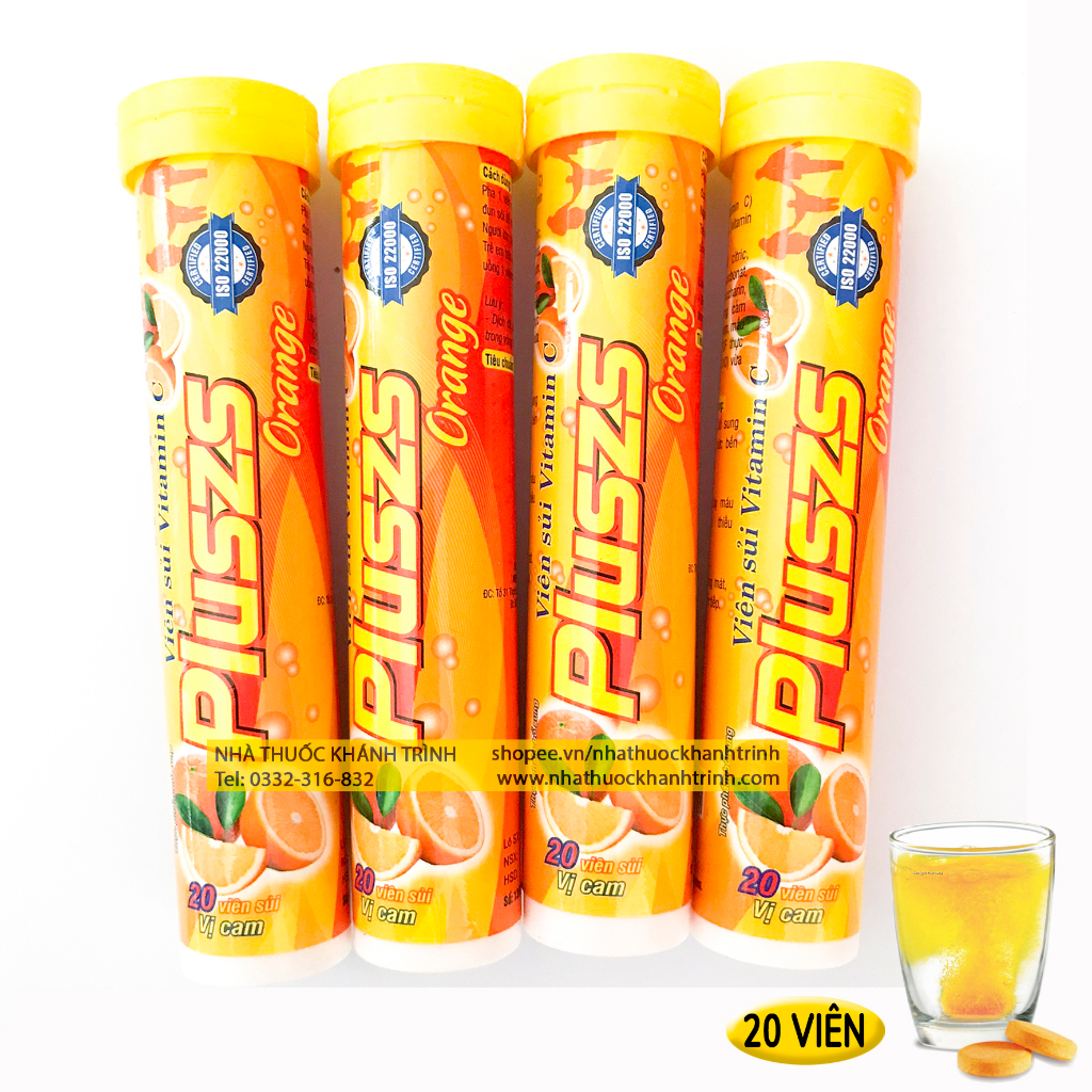 (tuýp 20 viên) Viên Sủi Vitamin C Pluszs vị cam (Típ 20 Viên) | Shopee ...
