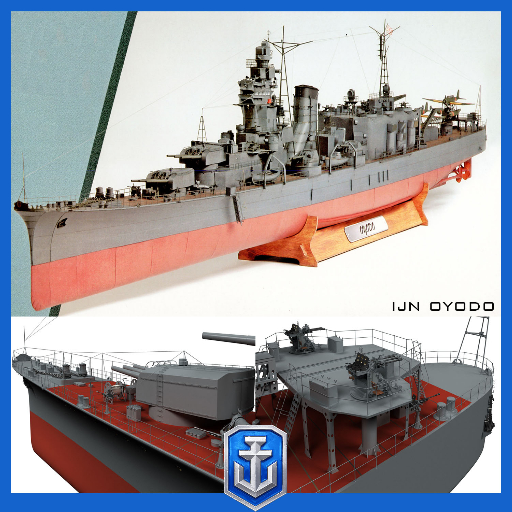 Mô hình giấy 3D tàu tuần dương Nhật Bản IJN OYODO | Shopee Việt Nam