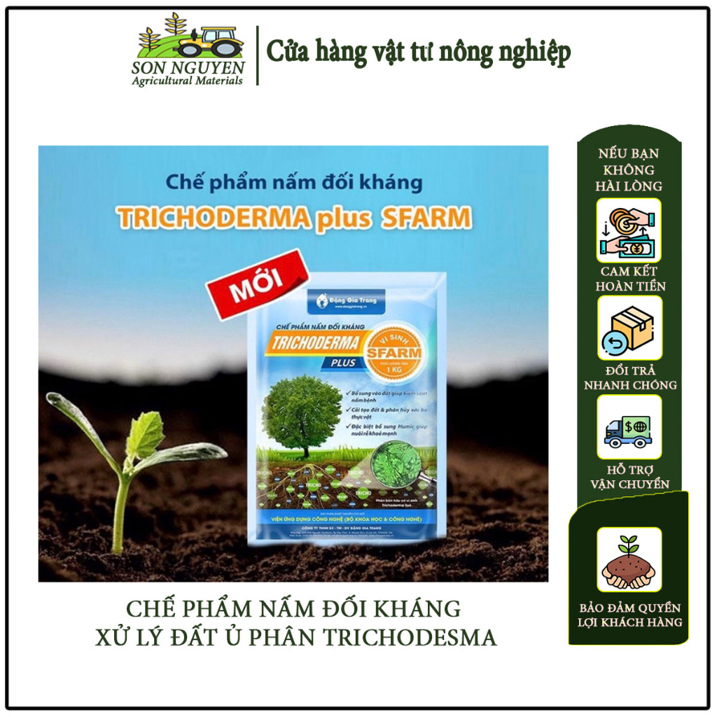 Chế phẩm nấm đối kháng Trichoderma plus Sfarm - Gói 1kg | Shopee Việt Nam