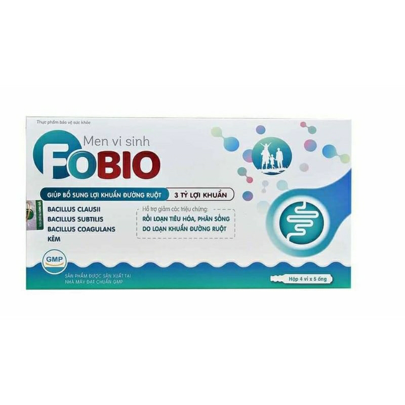 Ống uống men vi sinh Fobio Fobe hỗ trọ bổ sung lợi khuẩn, giảm rối loạn ...