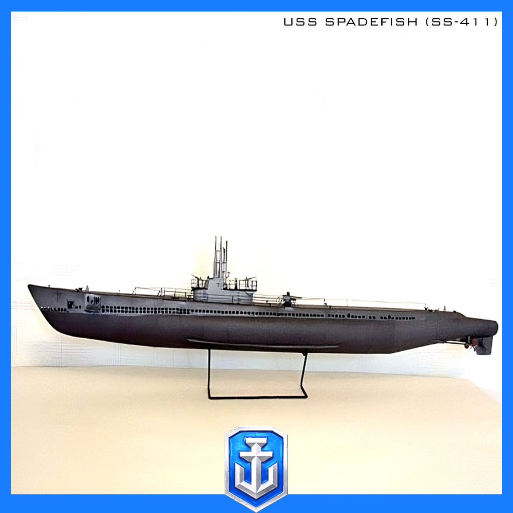 Mô hình giấy tàu ngầm quân sự USS SPADEFISH | Shopee Việt Nam