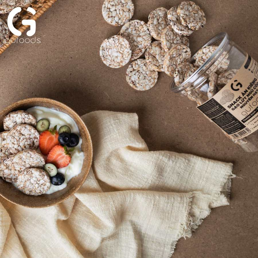 Bánh gạo lứt ăn kiêng GUfoods | Shopee Việt Nam